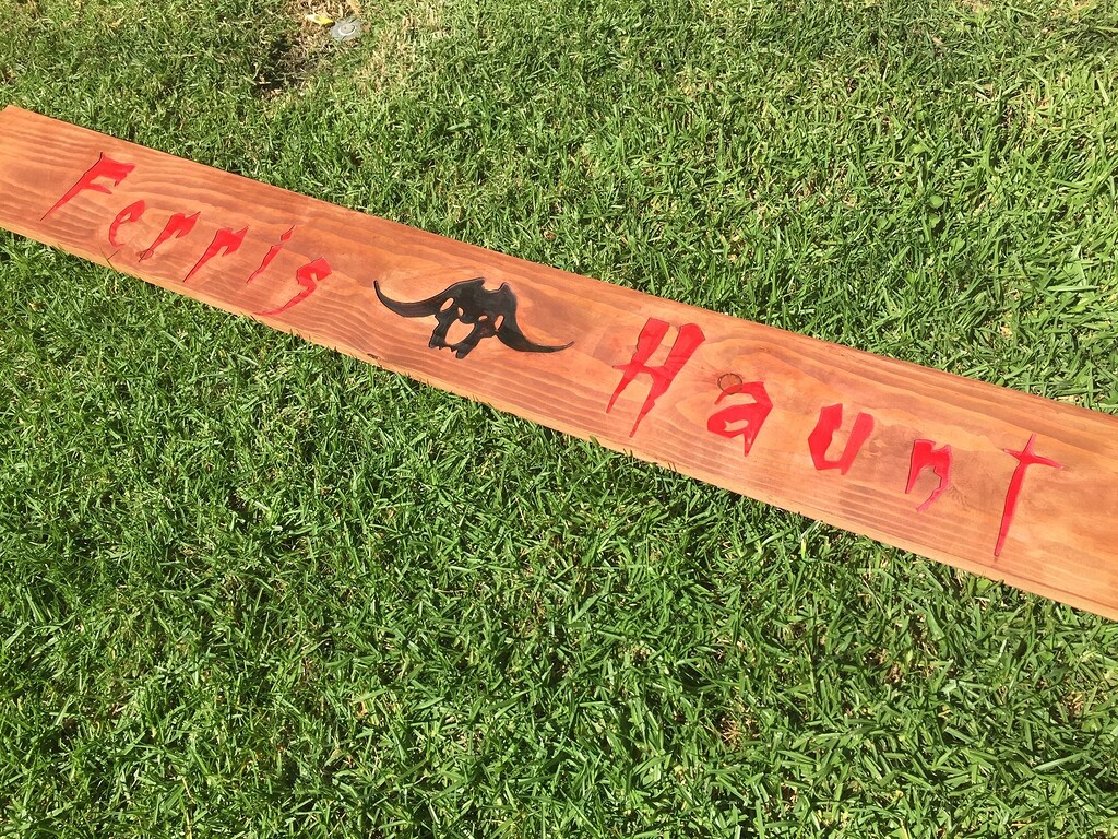 My First Carve - Sign for my home haunt - Projects - Easel Community Forum
