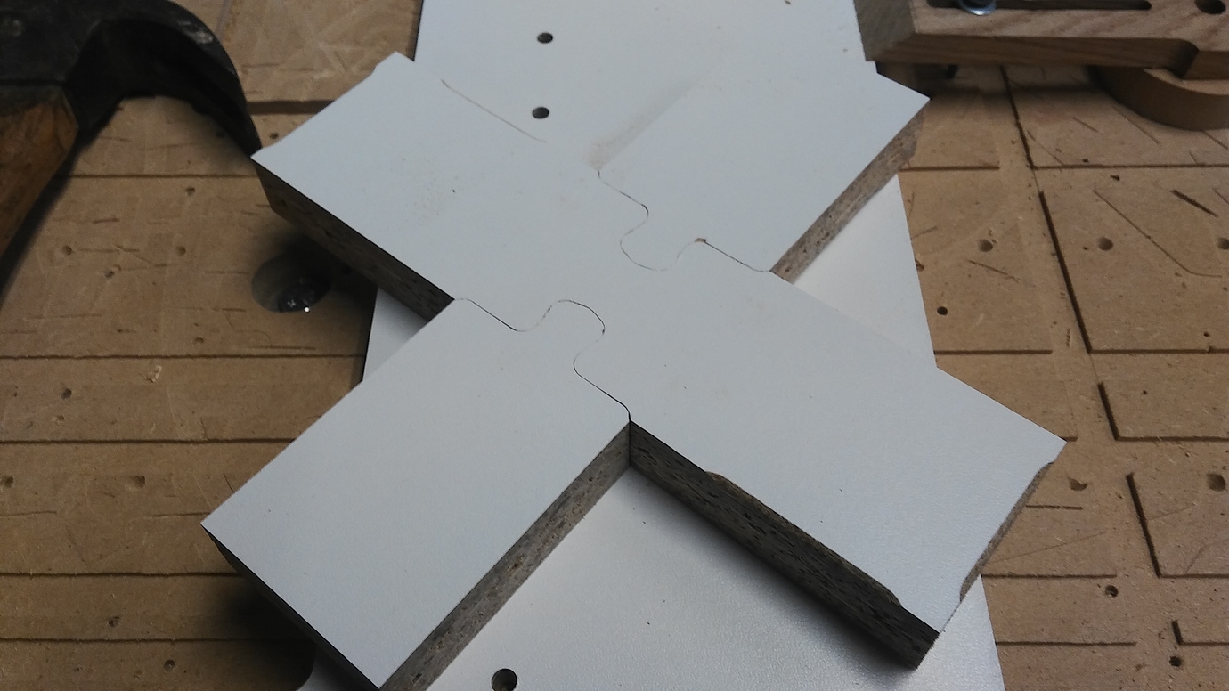 Dovetail cross halving joint cnc made - Projects - Easel Community Forum